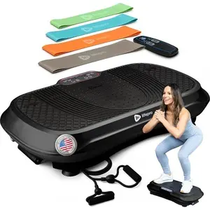 LIFEPRO Waver Vibration Plate Exercise Machine Whole Body Vibrating Platform - Black
