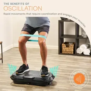 LIFEPRO Waver Vibration Plate Exercise Machine Whole Body Vibrating Platform - Black