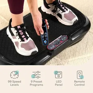 LIFEPRO Waver Vibration Plate Exercise Machine Whole Body Vibrating Platform - Black