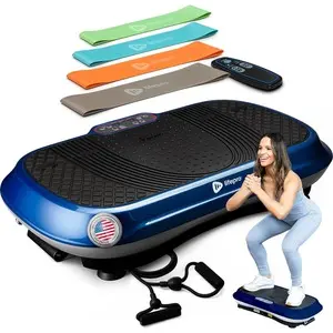 LIFEPRO Waver Vibration Plate Exercise Machine Whole Body Vibrating Platform Blue
