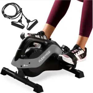 LIFEPRO Flex Stride Under Desk Bike Pedal Mini Elliptical Exerciser - Grey