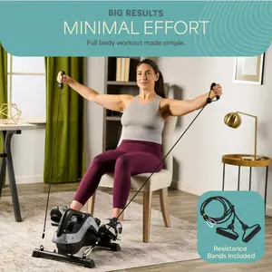 LIFEPRO Flex Stride Under Desk Bike Pedal Mini Elliptical Exerciser - Grey