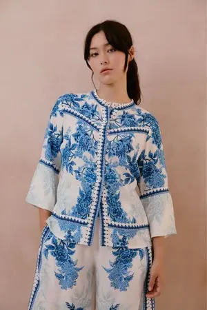 RAISHMA Myra Shirt - Blue Floral