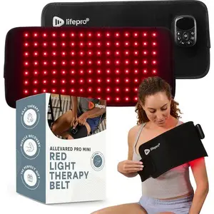 LIFEPRO Allevared Mini Red Light Therapy Belt Mini 660nm & 850nm Infrared Red Light - Black