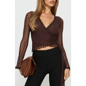 Princess Polly Tevon Lace Wrap Top