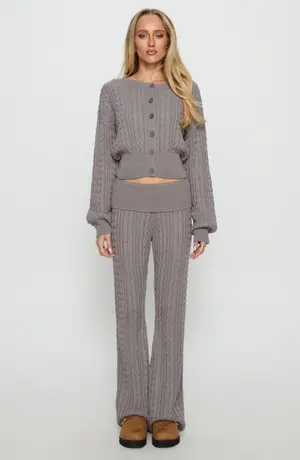 Princess Polly Baleigh Cable Stitch Foldover Pants