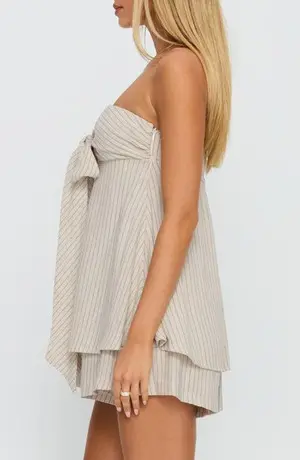 Princess Polly Jetsetter Stripe Strapless Romper