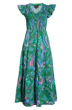 SUGARLIPS Vesper Geo Sunfire Maxi Dress