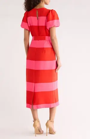 SUGARLIPS Lolli Stripe Senidy Midi Dress