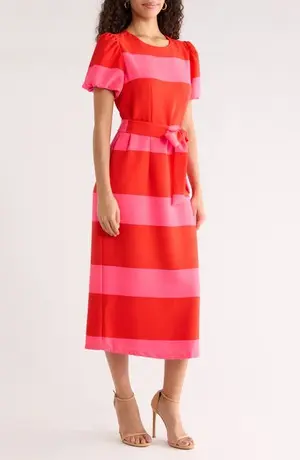 SUGARLIPS Lolli Stripe Senidy Midi Dress