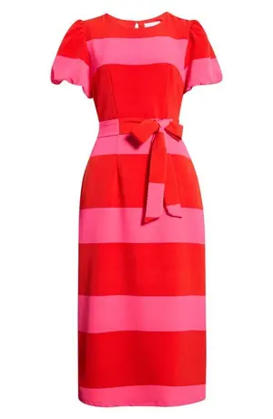 SUGARLIPS Lolli Stripe Senidy Midi Dress