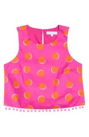 SUGARLIPS Rosy Polka Dot Taisy Sleeveless Top