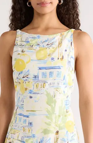 SUGARLIPS Mizie Open Back Maxi Dress - Blue-multi