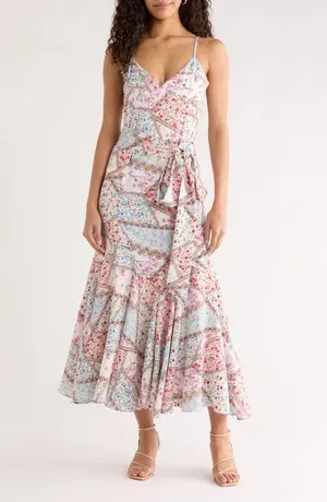 SUGARLIPS Floral Pleated Midi Dress