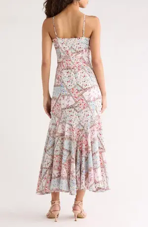 SUGARLIPS Floral Pleated Midi Dress