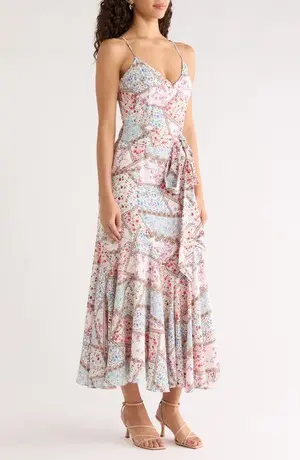 SUGARLIPS Floral Pleated Midi Dress
