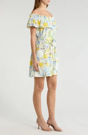 SUGARLIPS Amalfi Coast Off The Shoulder Mini Dress