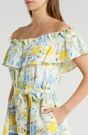 SUGARLIPS Amalfi Coast Off The Shoulder Mini Dress