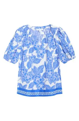 SUGARLIPS Rency Floral Billy Puff Sleeve Top