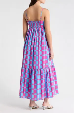 SUGARLIPS Marvy Check Maxi Sundress