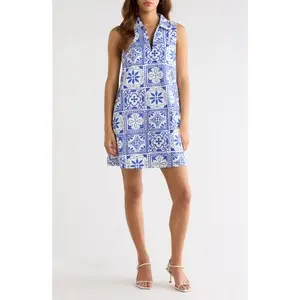 SUGARLIPS Arbor Tile Lexya Cotton Shift Dress