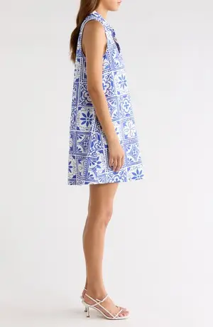 SUGARLIPS Arbor Tile Lexya Cotton Shift Dress