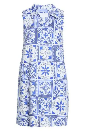 SUGARLIPS Arbor Tile Lexya Cotton Shift Dress