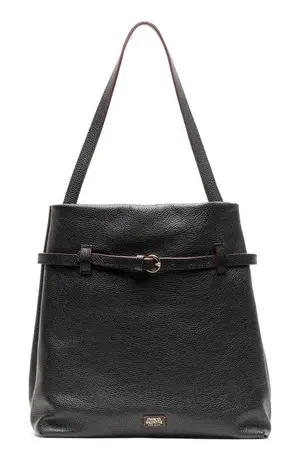 FRANCES VALENTINE Charlie Leather Shoulder Bag - Black