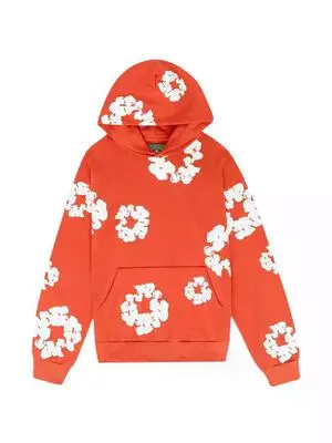 DENIM TEARS Wreath-print Hoodie - Orange