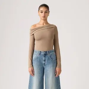 LEVI'S Clara Off Shoulder Long-sleeve Top - Pine Bark