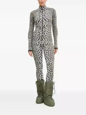 NEWLAND Zip Leopard-print Jumpsuit - White
