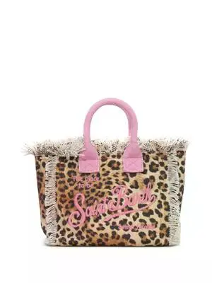 MC2 SAINT BARTH Mini Vanity Leopard-print Fringed Bag