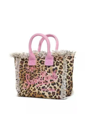 MC2 SAINT BARTH Mini Vanity Leopard-print Fringed Bag