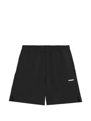 BARROW Logo Side-slit Shorts - Black