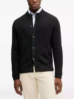 Sisley Ribbed Cardigan - Grey