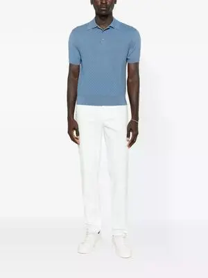 Canali Textured Polo Shirt