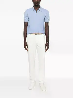 Canali Zip Polo Shirt - Blue