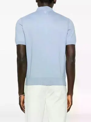 Canali Zip Polo Shirt - Blue