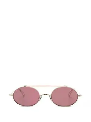 AHLEM Turbigo Oval-frame Sunglasses - Gold