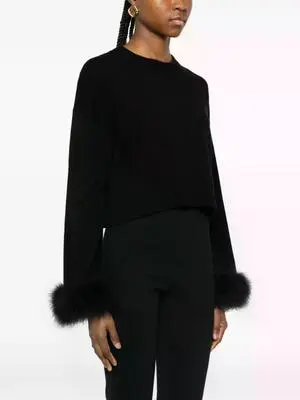 Valentino Garavani Cashmere Jumper With Feather Trim