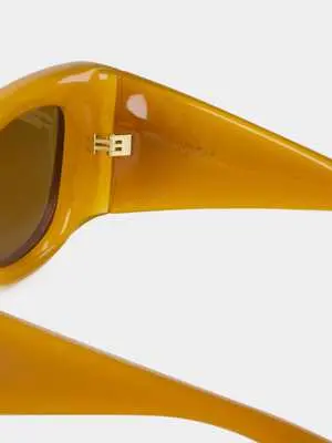 Saint Laurent Sl 903 Howl Butterfly Sunglasses - Brown