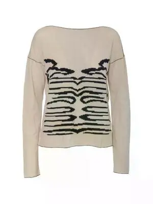 KRIZIA Zebra-print Sweater - Neutrals