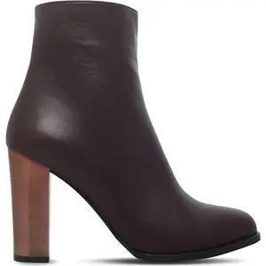Carvela Salvador Metallic-heel Leather Ankle Boots - Wine
