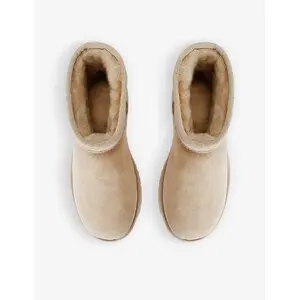 UGG Classic Mini Ii Logo-patch Suede And Shearling Ankle Boots