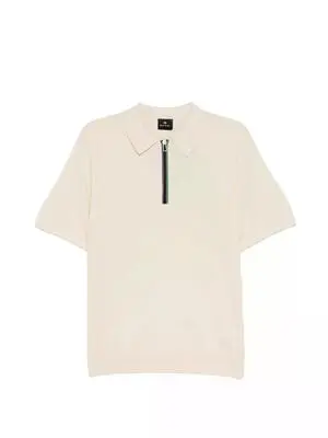 Paul Smith Knitted Polo Shirt - Neutrals