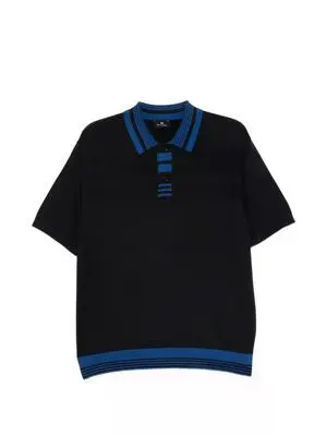 Paul Smith Striped Polo Shirt - Black