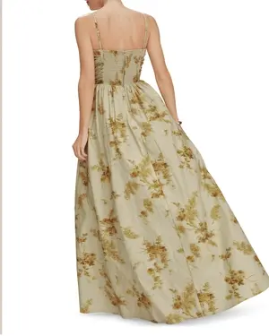 reformation kastoria dress green Reformation Kastoria dress in floral color Lucca
