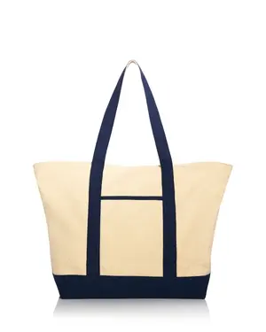 Aqua Large Canvas Tote - Lobster