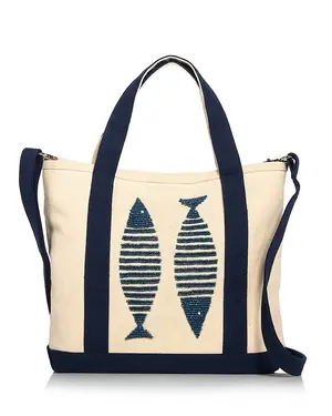Aqua Mini Canvas Tote - Blue
