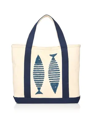 Aqua Mini Canvas Tote - Blue